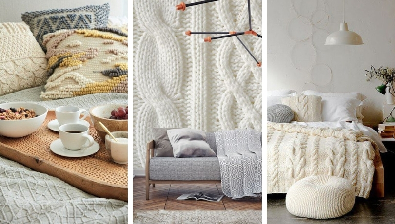 Knitted interior decor - 35 ideas for a warm house | My desired home