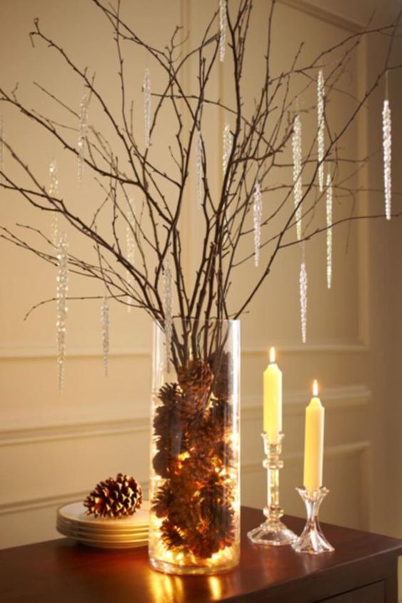 Just a few LED lights and some natural materials and you can create the ...