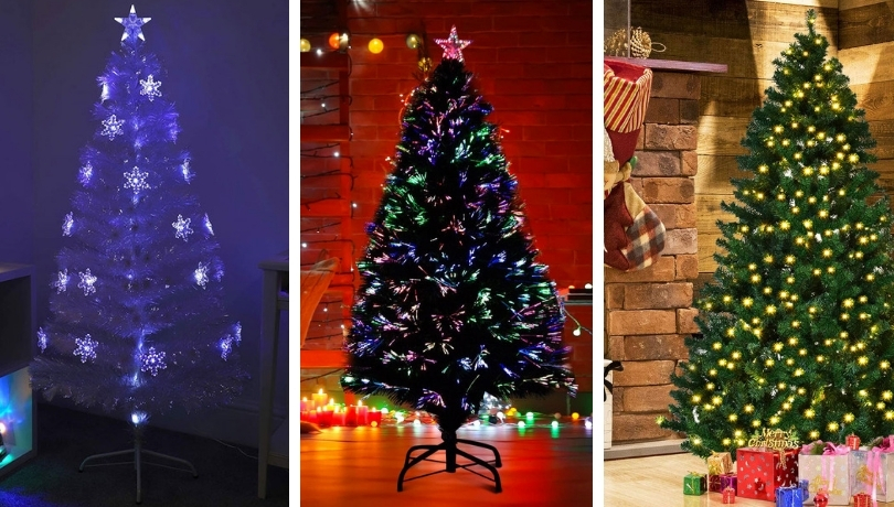 Christmas trees decorated only with lights for a more modern Christmas ...