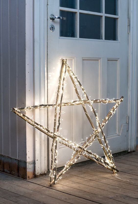DIY Christmas star crafts and decorations ideas from natural materials ...