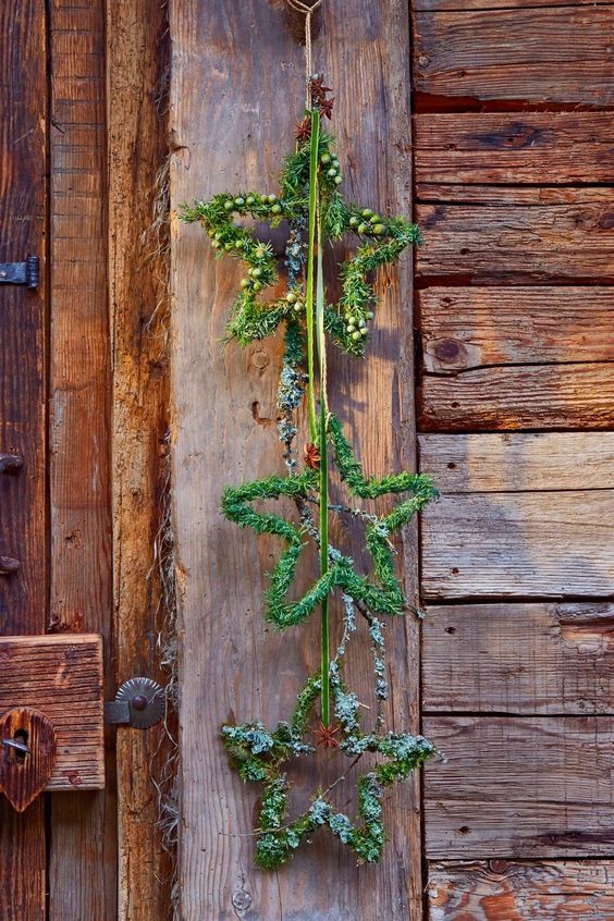 DIY Christmas star crafts and decorations ideas from natural materials ...