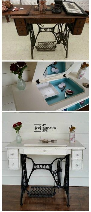 Give life to an old sewing machine: 20 great DIY ideas and inspiration ...
