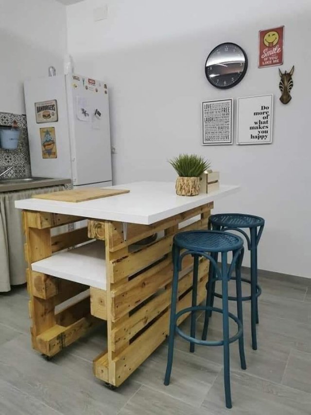 Make A Kitchen Island Out Of Pallets Things In The Kitchen