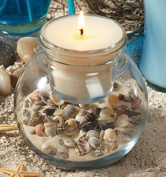 Great ideas for DIY candle decoration inspired by sea and beach | My ...