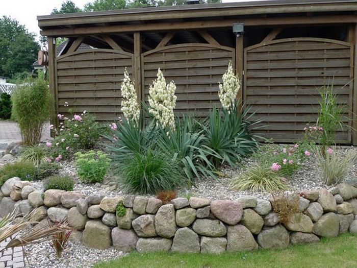 40 Amazing landscaping and DIY garden decorations with natural stones ...