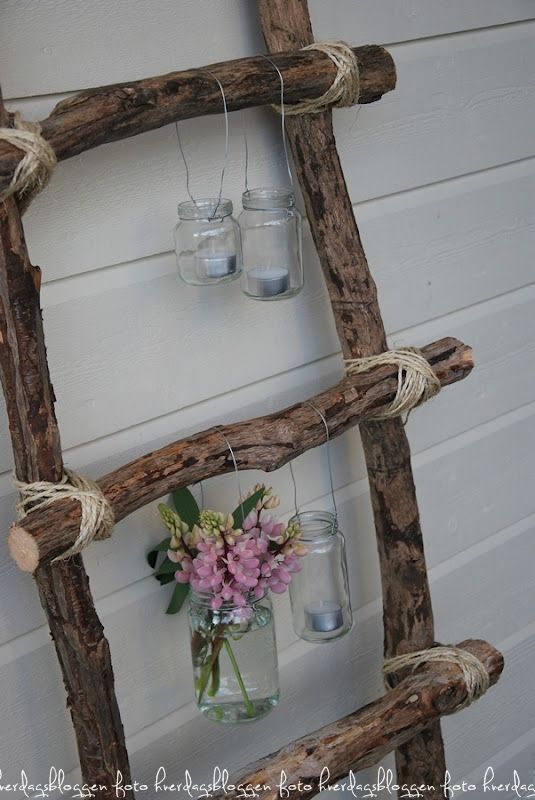 22 Amazing spring decoration ideas with an old ladder | My desired home