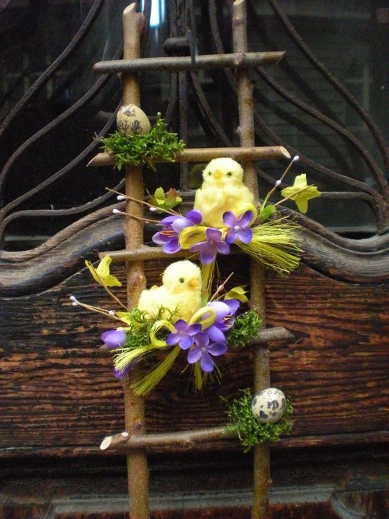 22 Amazing spring decoration ideas with an old ladder | My desired home