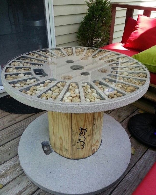 Cable reel furniture: 32 super DIY ideas for inspiration | My desired home