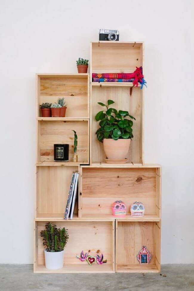 Decorating with Wooden Crates: 42 DIY Ideas for clever and easy ...