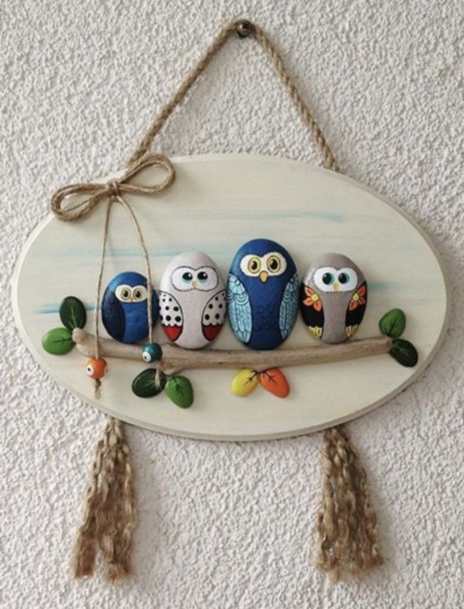 DIY stone pictures - 20 inspiration ideas to imitate | My desired home