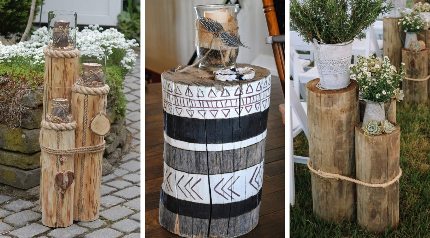 26 Beautiful inspirations with tree trunks for original home ...