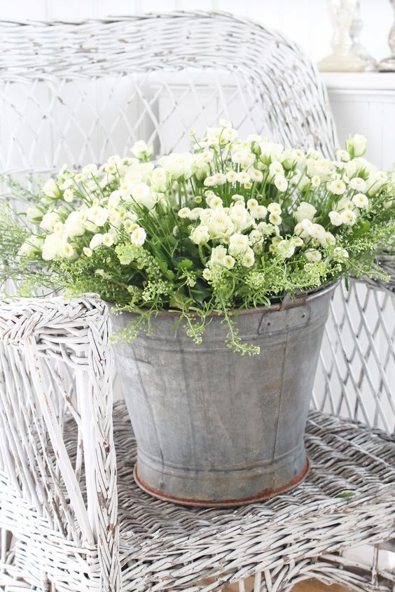 34 Wonderful ideas for use tin buckets to create a beautiful garden ...