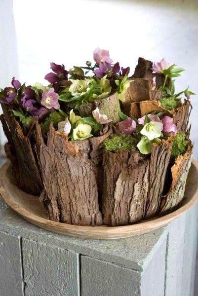 22 Wonderful DIY decoration crafts with ordinary wooden bark to ...