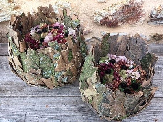 22 Wonderful DIY decoration crafts with ordinary wooden bark to ...