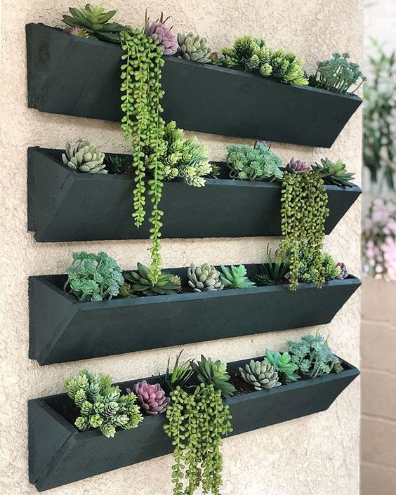 20 inspirations for DIY wooden wall pots that will take up almost no ...