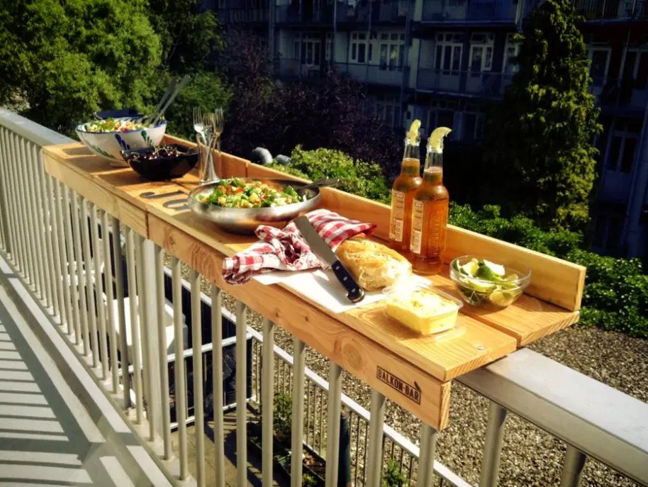 Small bar or hanging balcony tables, 22 amazing variations for tiny ...