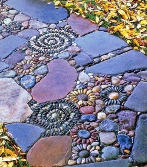 Create beautiful mosaic paths in your garden: 28 DIY ideas that will ...