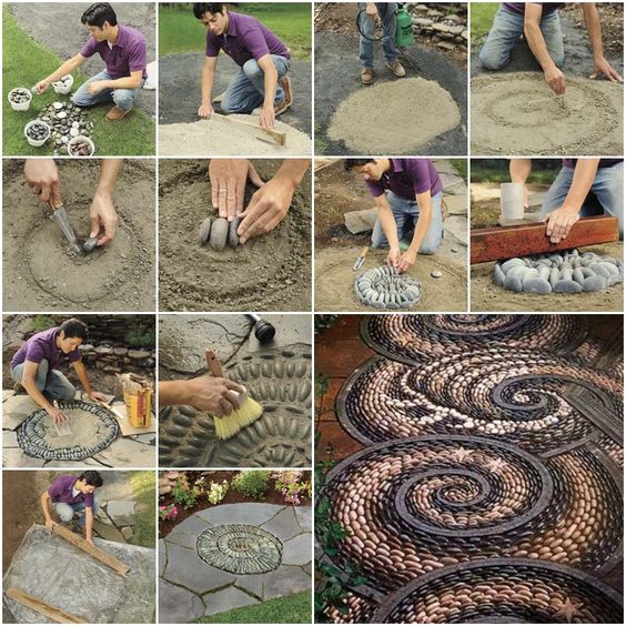 Create beautiful mosaic paths in your garden: 28 DIY ideas that will ...