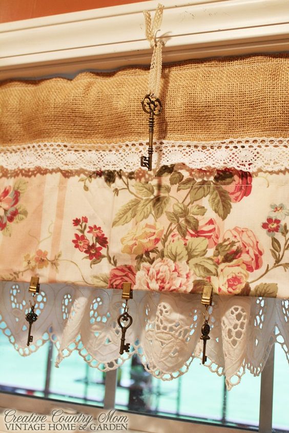 Rustic - farmhouse DIY curtains and rods: 28 original ideas that you ...