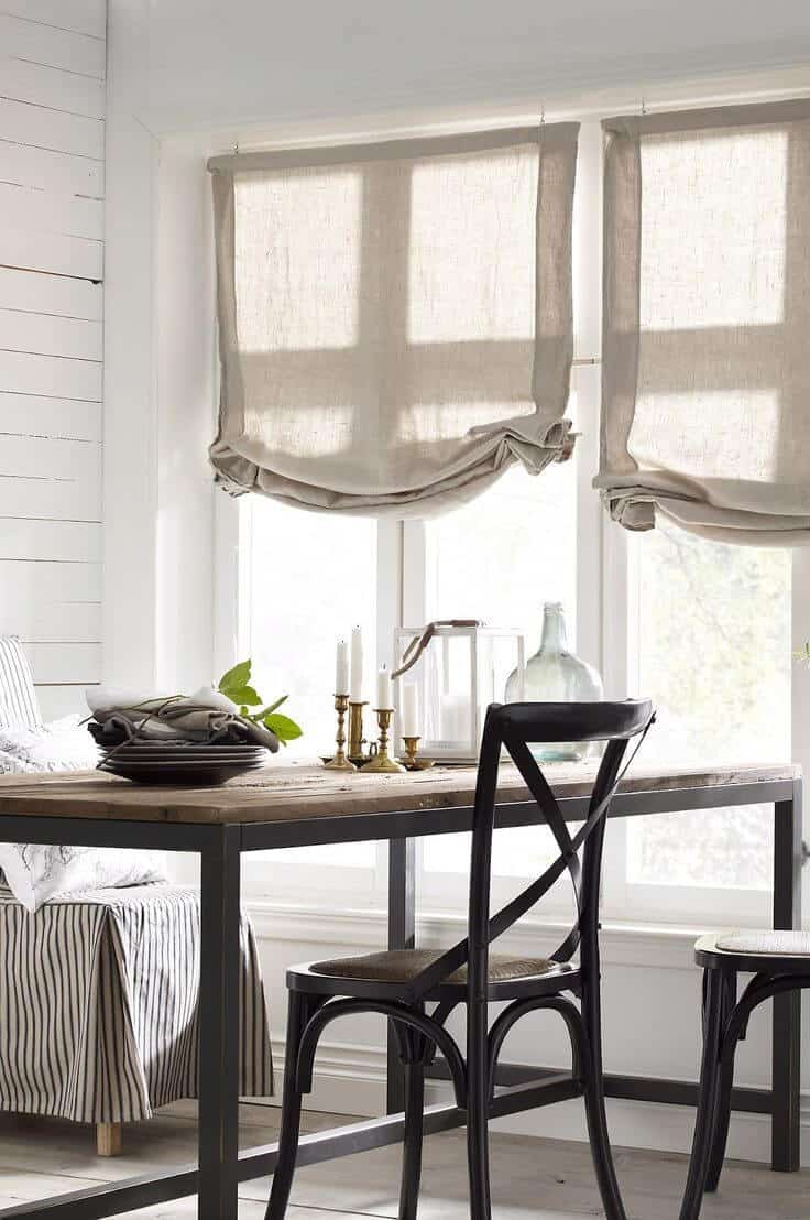 Rustic - farmhouse DIY curtains and rods: 28 original ideas that you ...