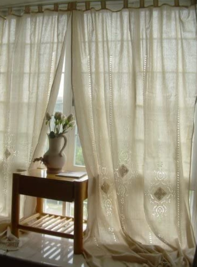 Rustic - farmhouse DIY curtains and rods: 28 original ideas that you ...
