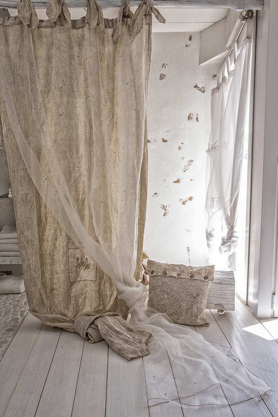 Rustic - farmhouse DIY curtains and rods: 28 original ideas that you ...