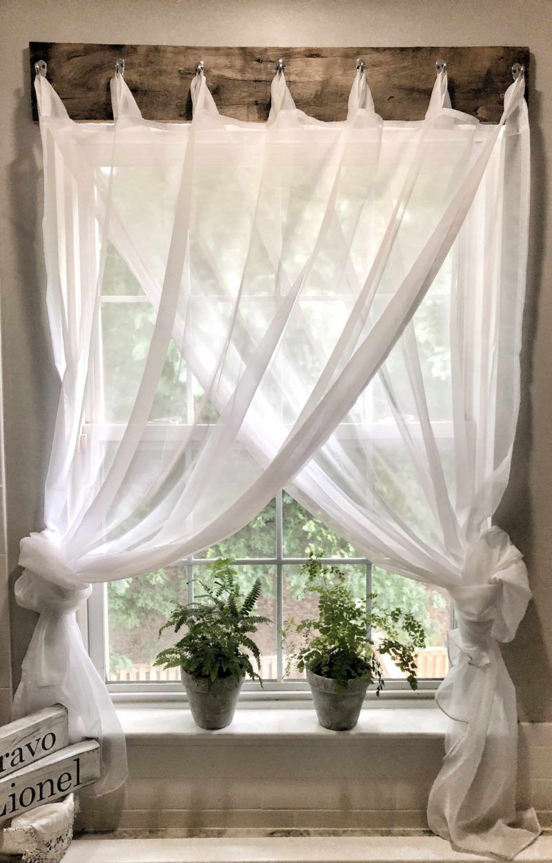 Rustic - farmhouse DIY curtains and rods: 28 original ideas that you ...