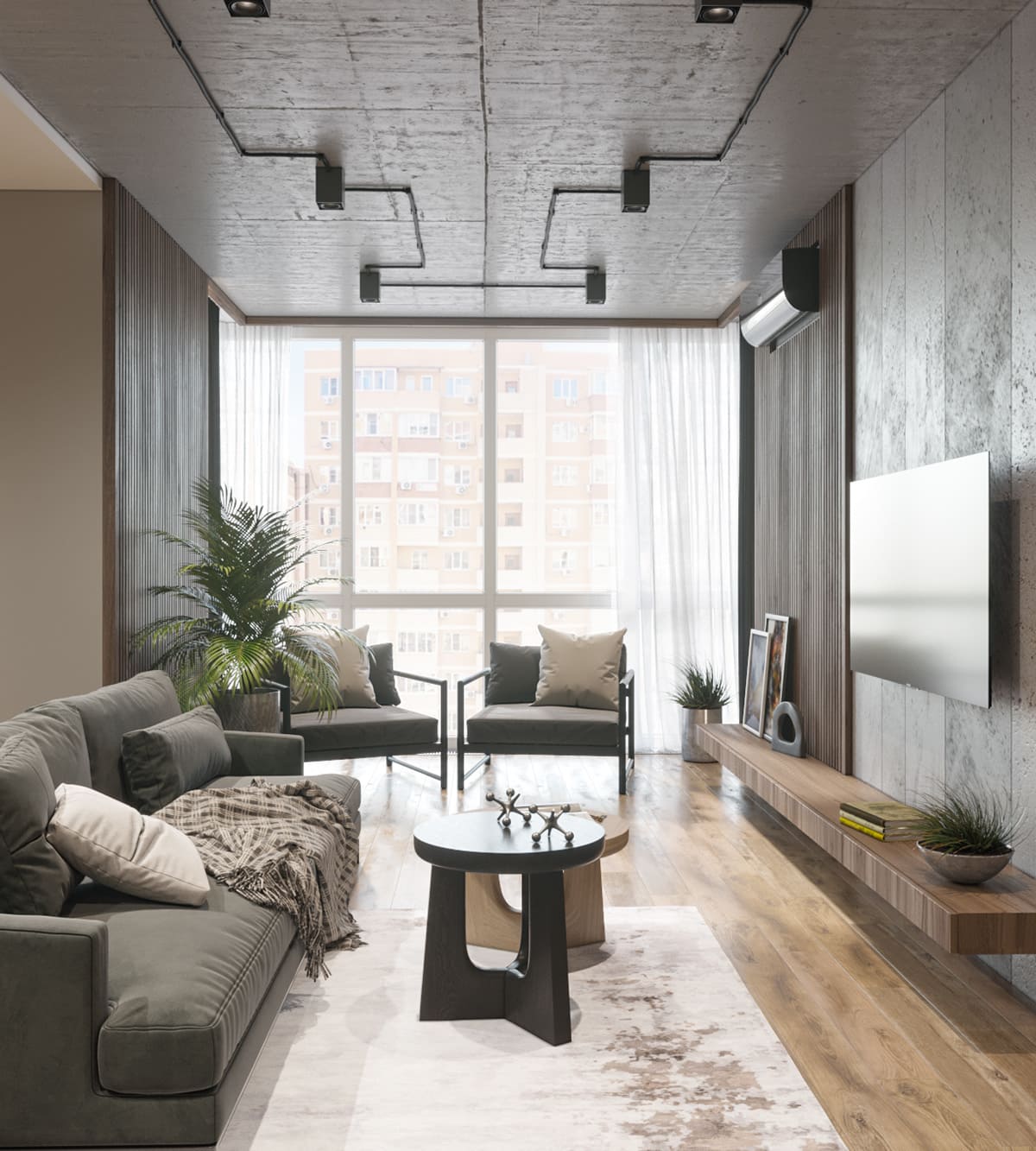 Design of a one-room apartment - 30 interesting ideas for organizing a ...