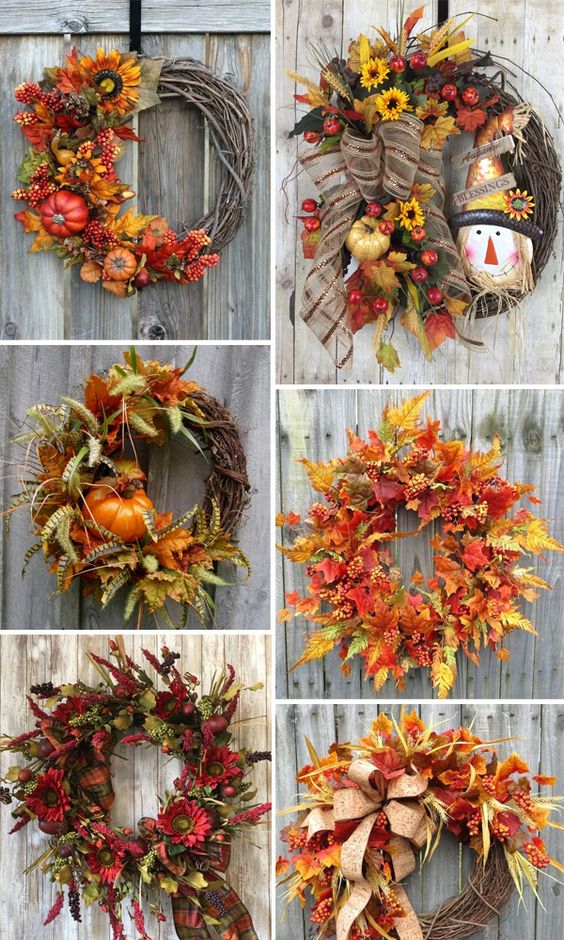 Amazing DIY ideas for decorating with your own autumn wreath | My ...