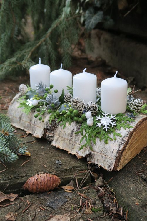 Wonderful ideas to turn a wooden log and candles into a beautiful ...