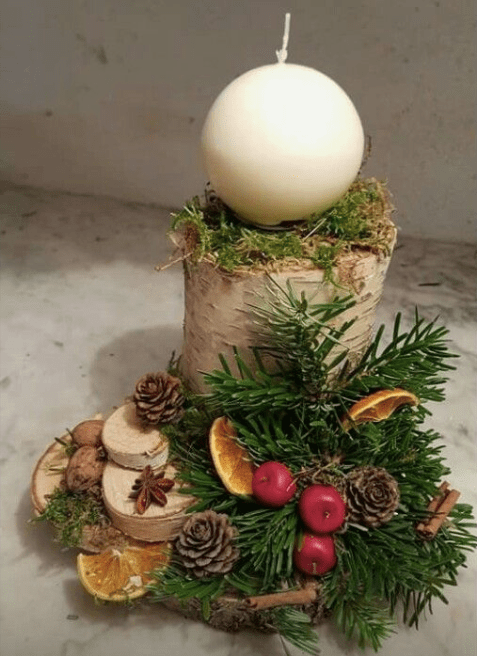 Wonderful ideas to turn a wooden log and candles into a beautiful ...