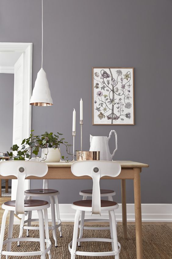 Gray walls in the interior - elegant and not boring at all | My desired ...