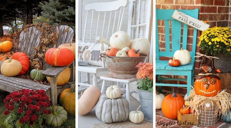 Transform an ordinary armchair, chair or bench into a beautiful autumn ...