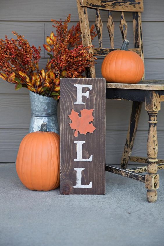 Transform an ordinary armchair, chair or bench into a beautiful autumn ...