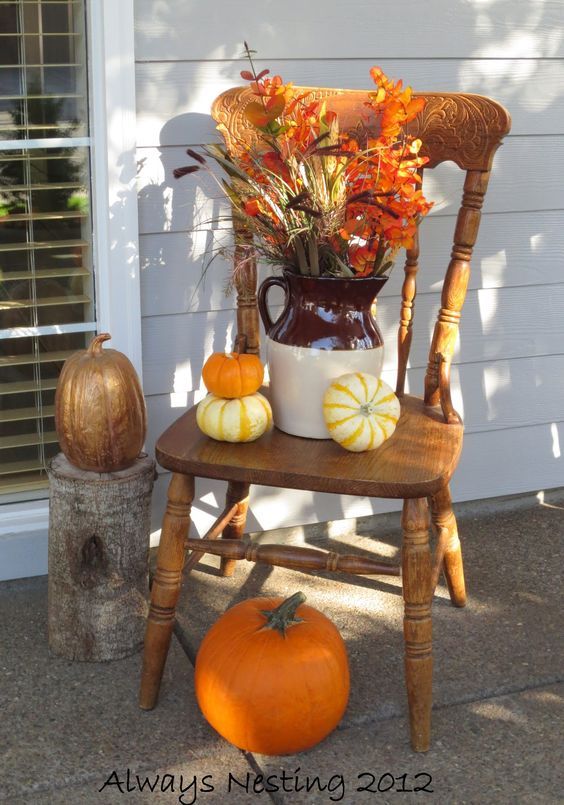 Transform an ordinary armchair, chair or bench into a beautiful autumn ...