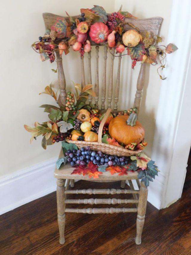 Transform an ordinary armchair, chair or bench into a beautiful autumn ...