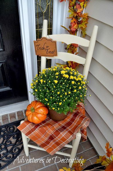 Transform an ordinary armchair, chair or bench into a beautiful autumn ...