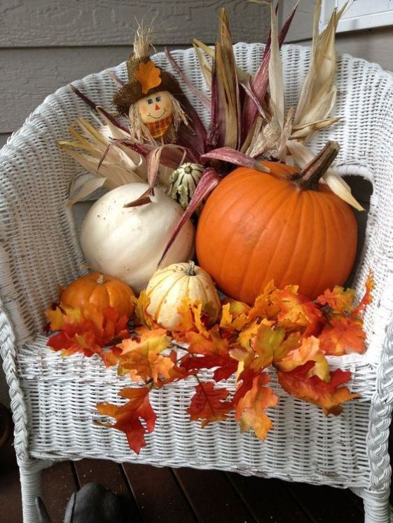 Transform an ordinary armchair, chair or bench into a beautiful autumn ...