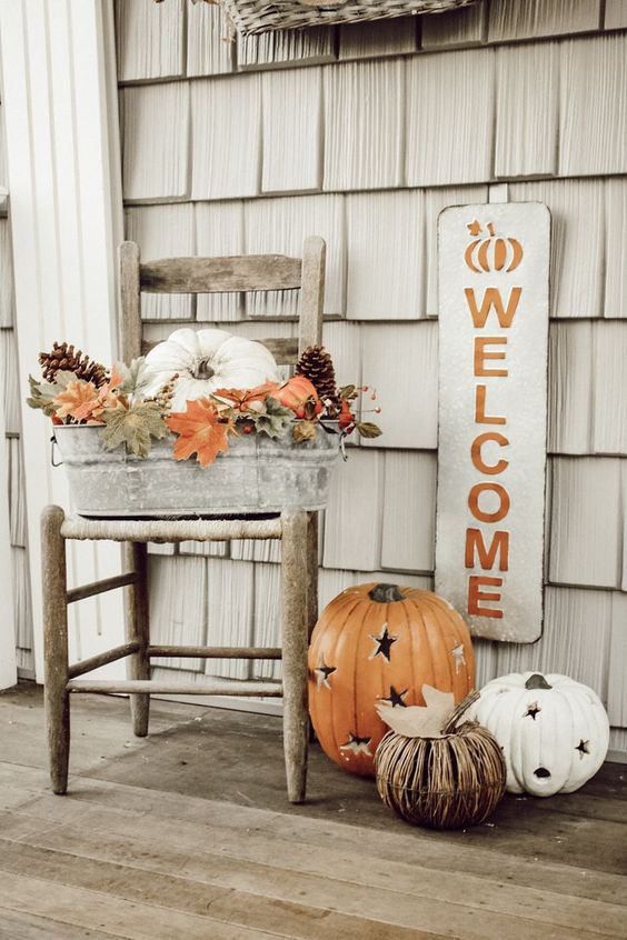 Transform an ordinary armchair, chair or bench into a beautiful autumn ...