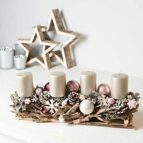 20 Original Christmas Advent decorations from small branches, twigs ...