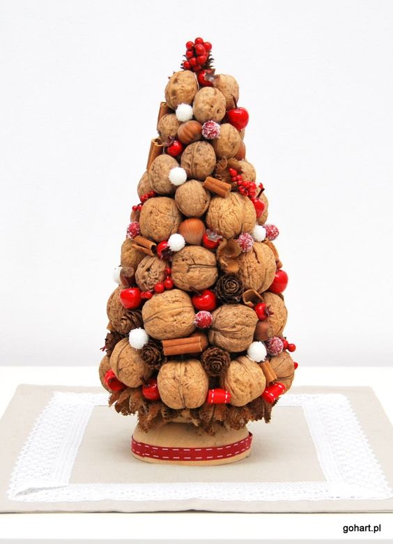 Beautiful DIY decorations for winter and Christmas with walnut shells ...