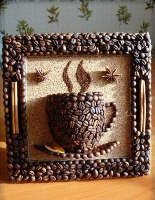 How to use ordinary coffee beans to create beautiful DIY decorative ...