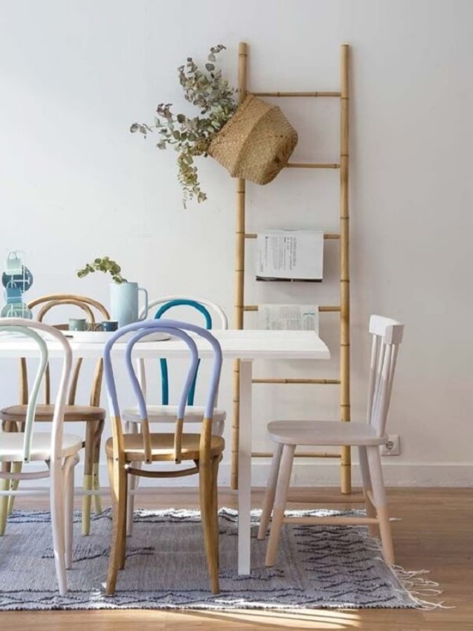 Decorative ladder: 50 ideas for decorating and organizing your home ...