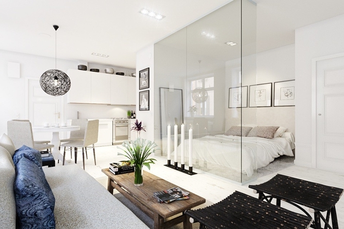 Kitchen in a studio: 40 ideas and golden rules for a successful design ...