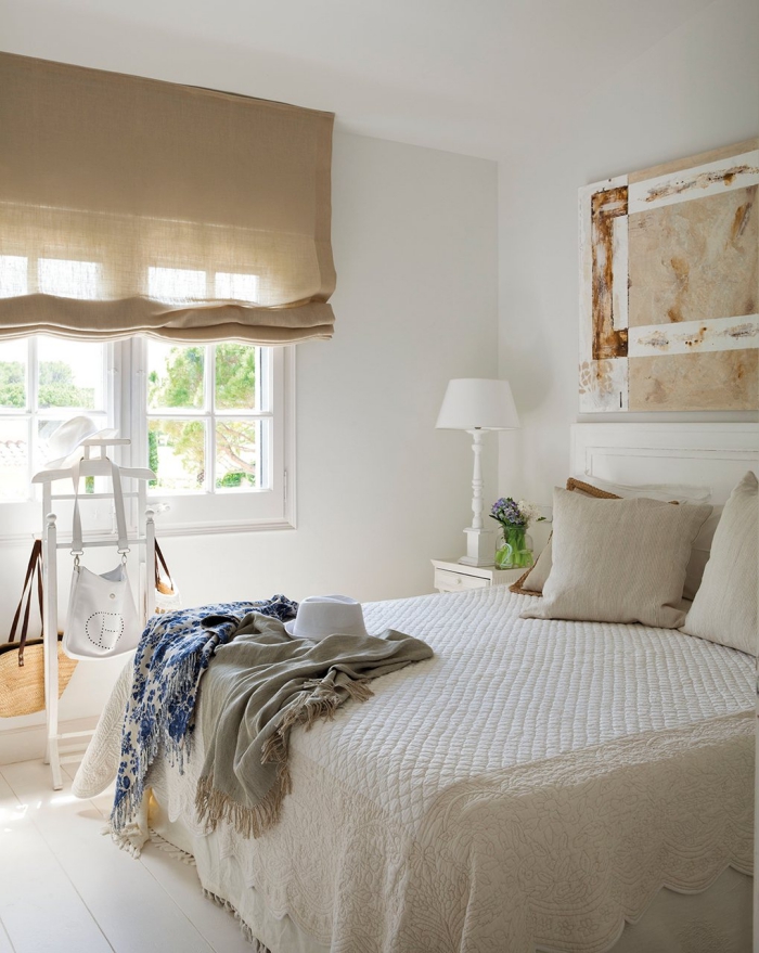 How to combine white and beige in the bedroom for a minimalist and ...