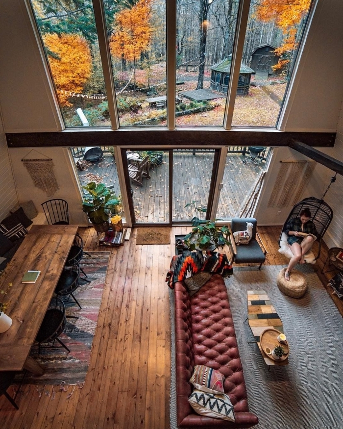 Cocooning living room decor with wood in focus: 24 ideas for a cozy ...