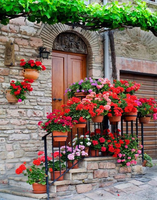 52 Beautiful ideas with dreamy flowers placed all over the house: doors ...