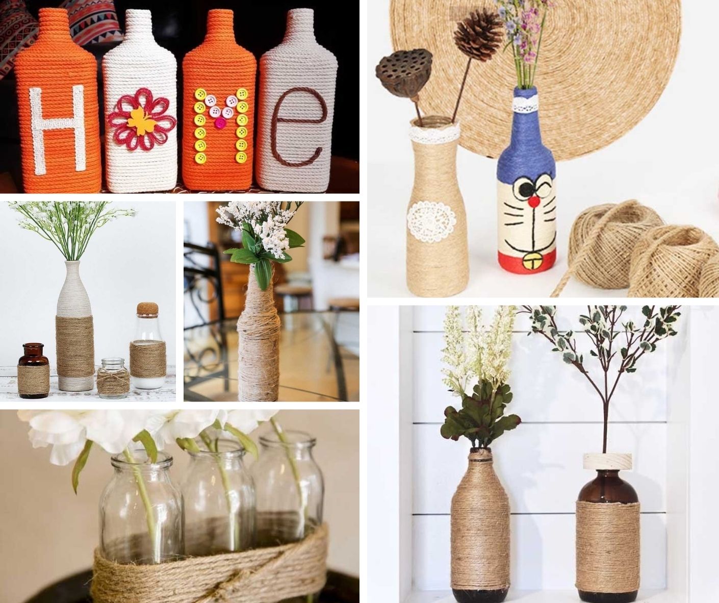Bottles decorated with string: 34 super DIY ideas for inspiration | My ...