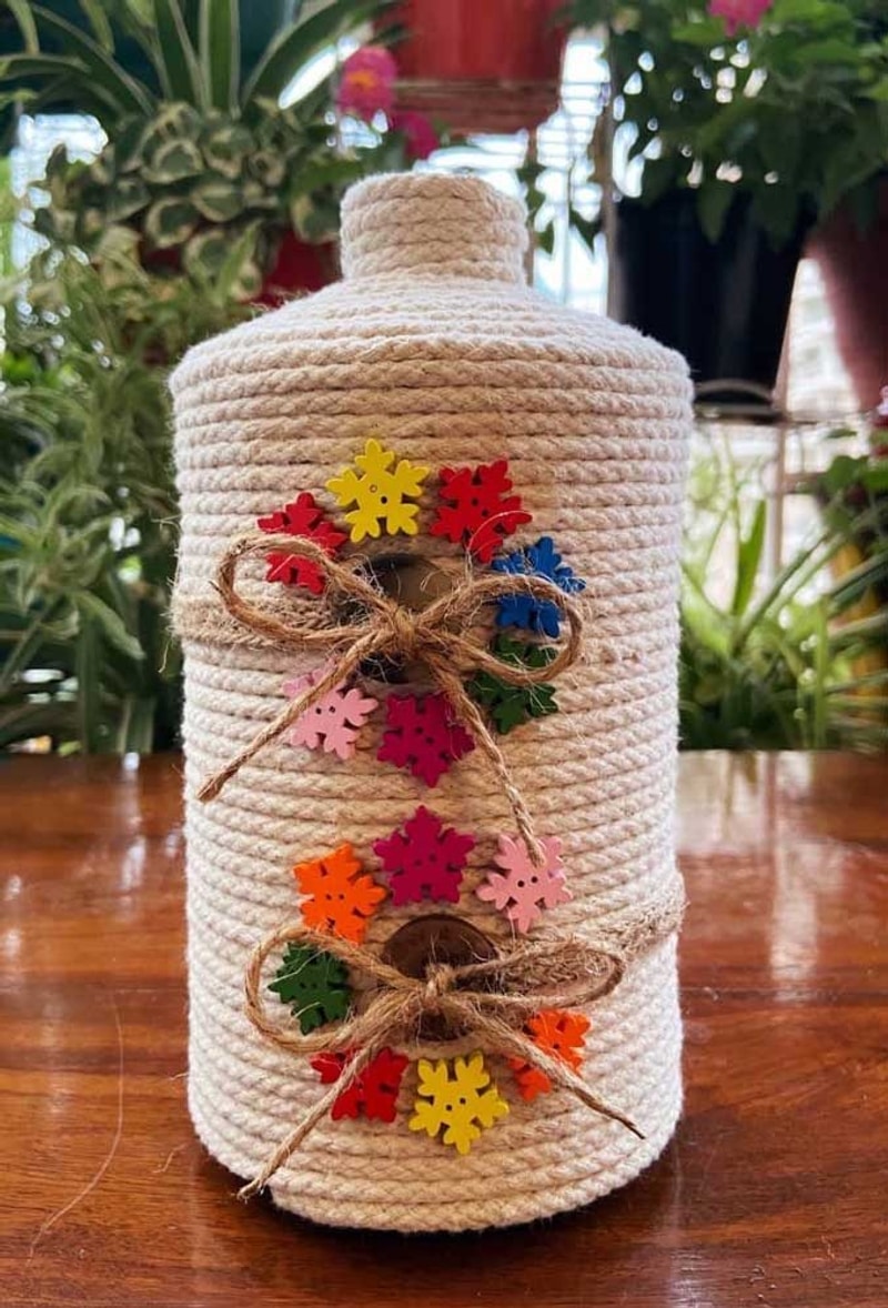 Bottles decorated with string: 34 super DIY ideas for inspiration | My ...