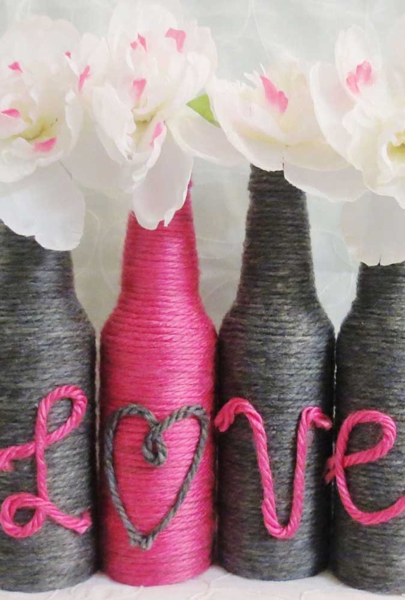 Bottles decorated with string: 34 super DIY ideas for inspiration | My ...